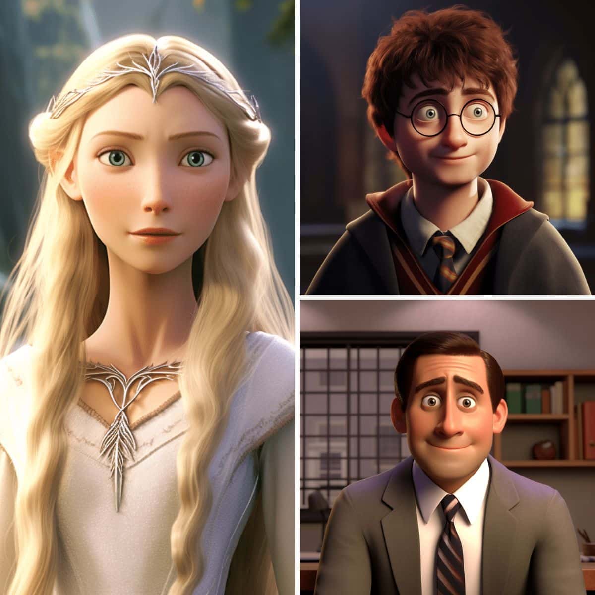 Iconic Movie and TV Characters Reimagined in the Magical World of Pixar